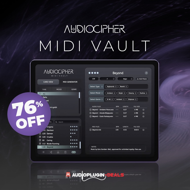 Save 76% on MIDI Vault plugin by AudioCipher - Producer Gang | Home of Producers
